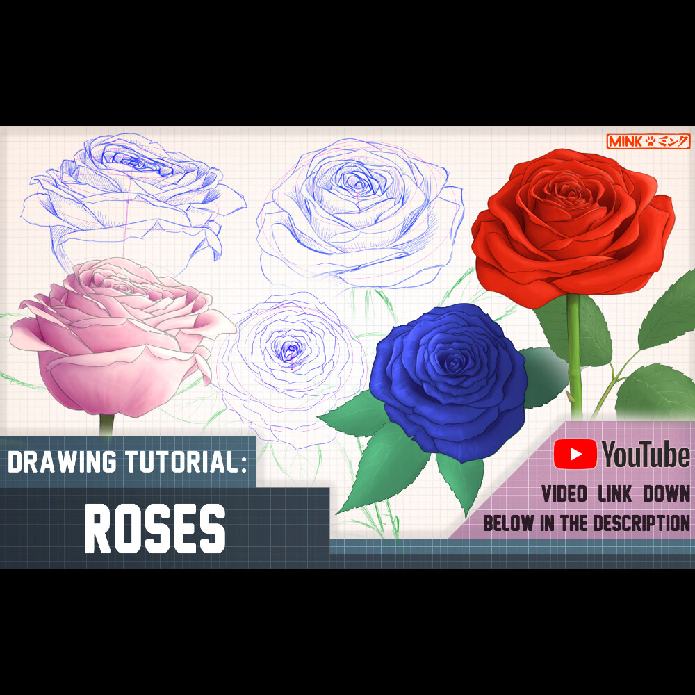 ArtStation - Roses - Drawing Tutorial Video