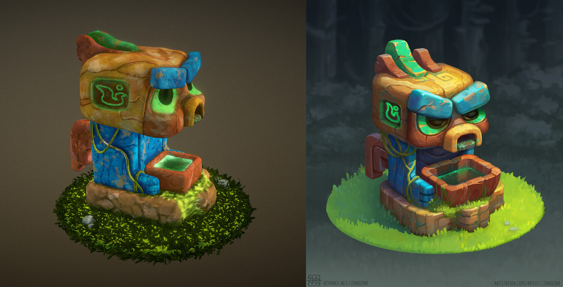 ArtStation - Forest Tiki Statue