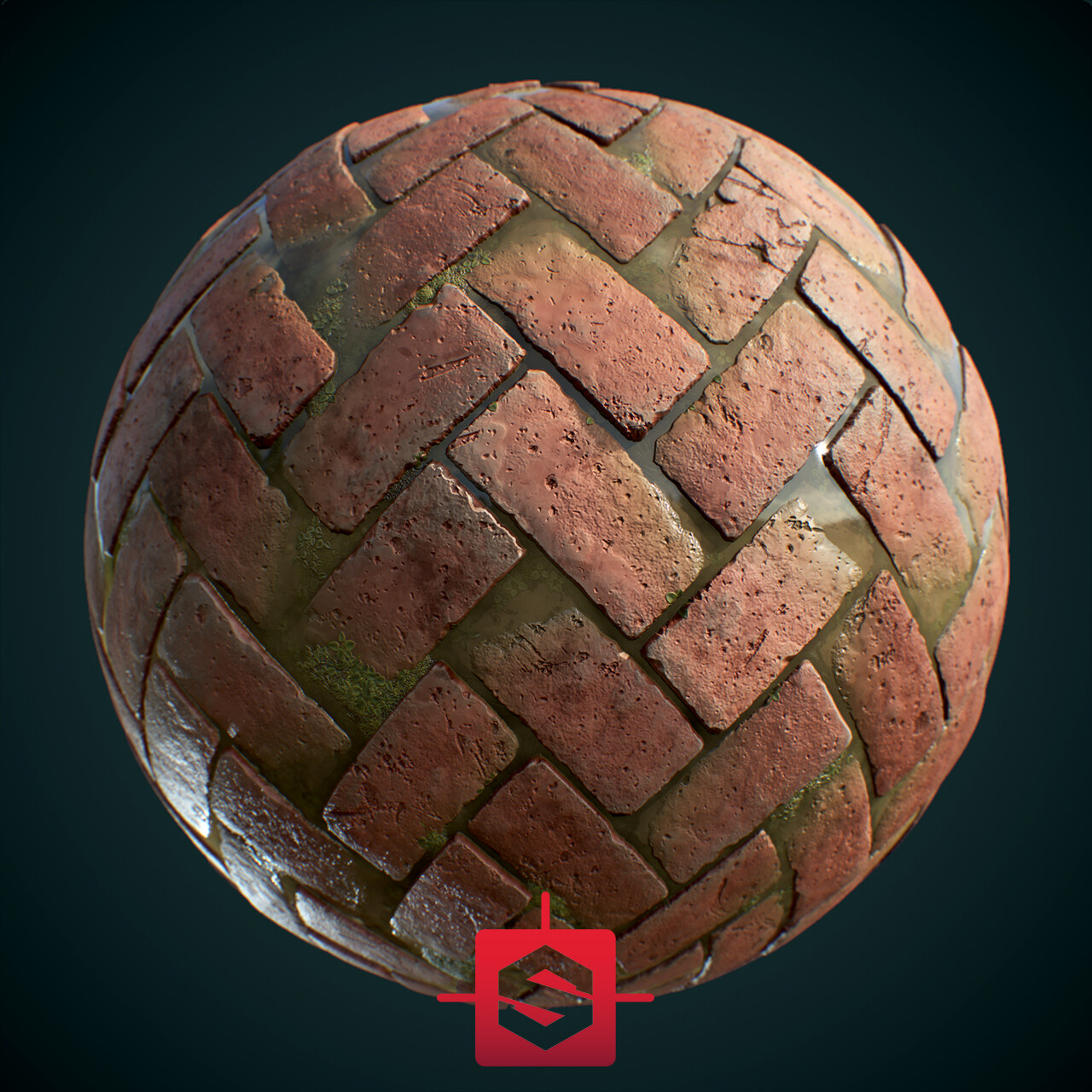 ArtStation - Herringbone bricks