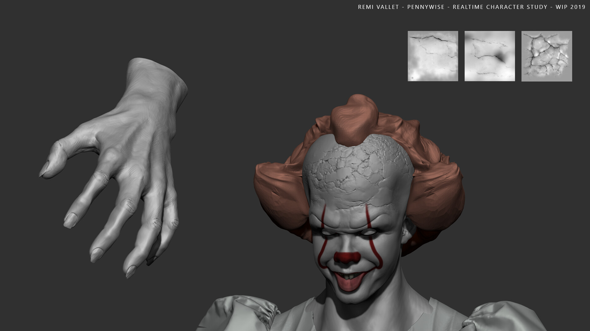 ArtStation - Pennywise - Realtime character study (Work in progress)