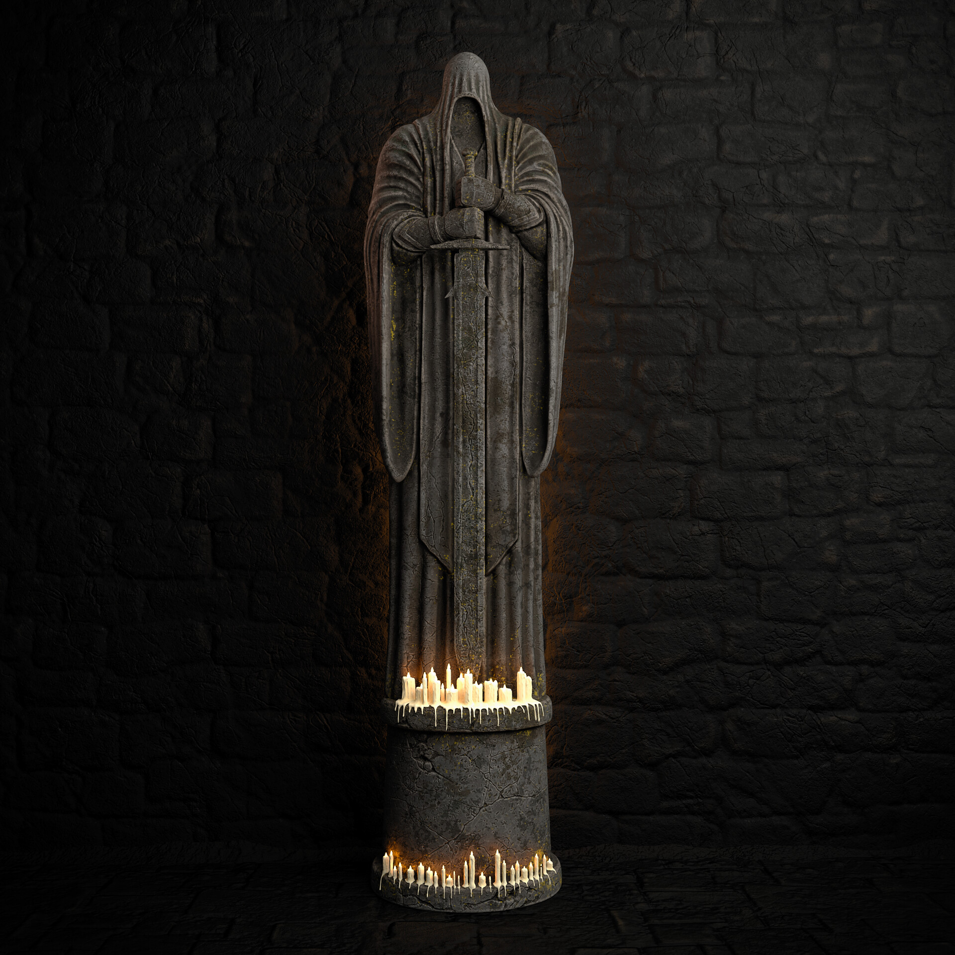 ArtStation - Dungeon guard statue