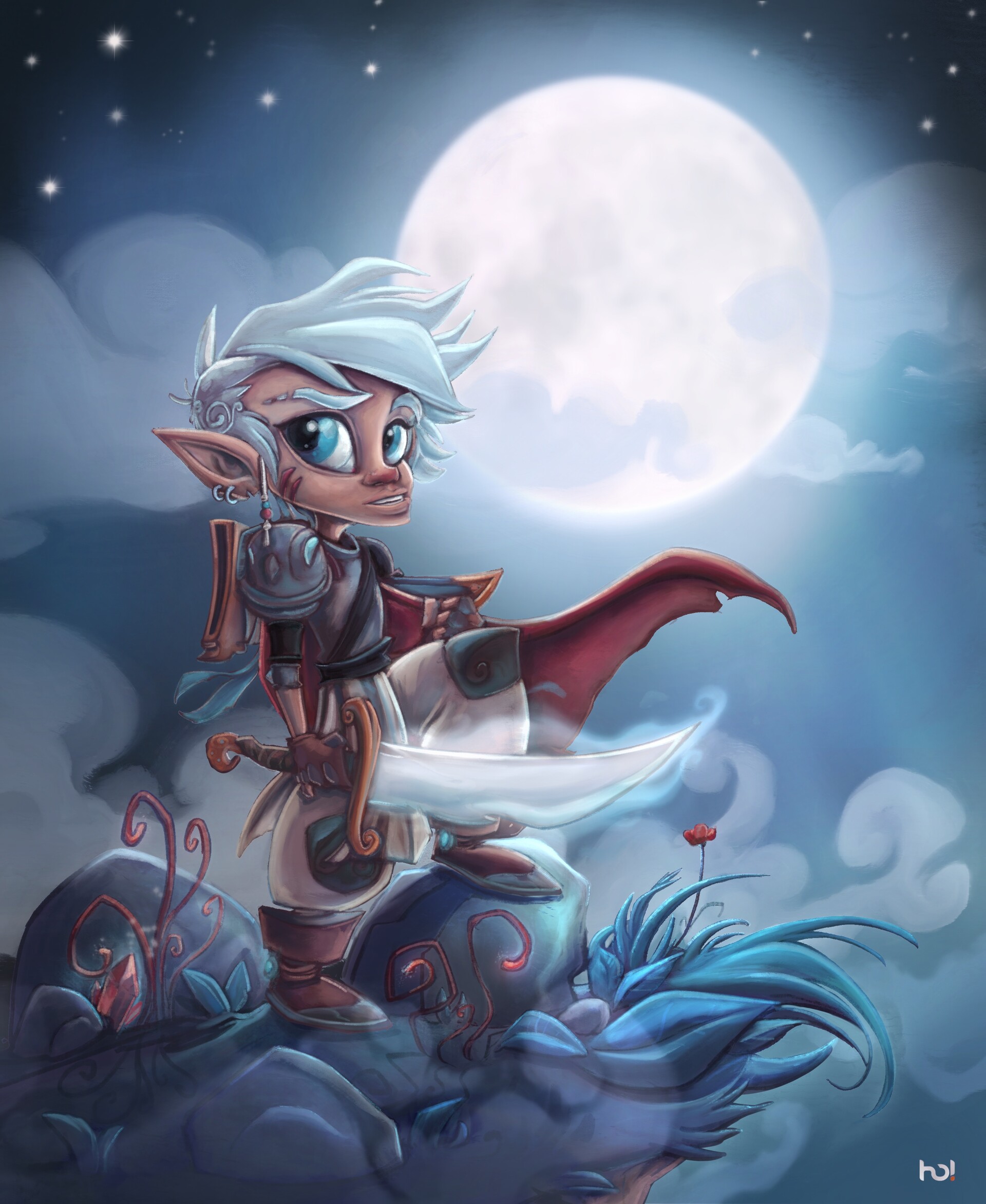 ArtStation - Moon Elf Knight