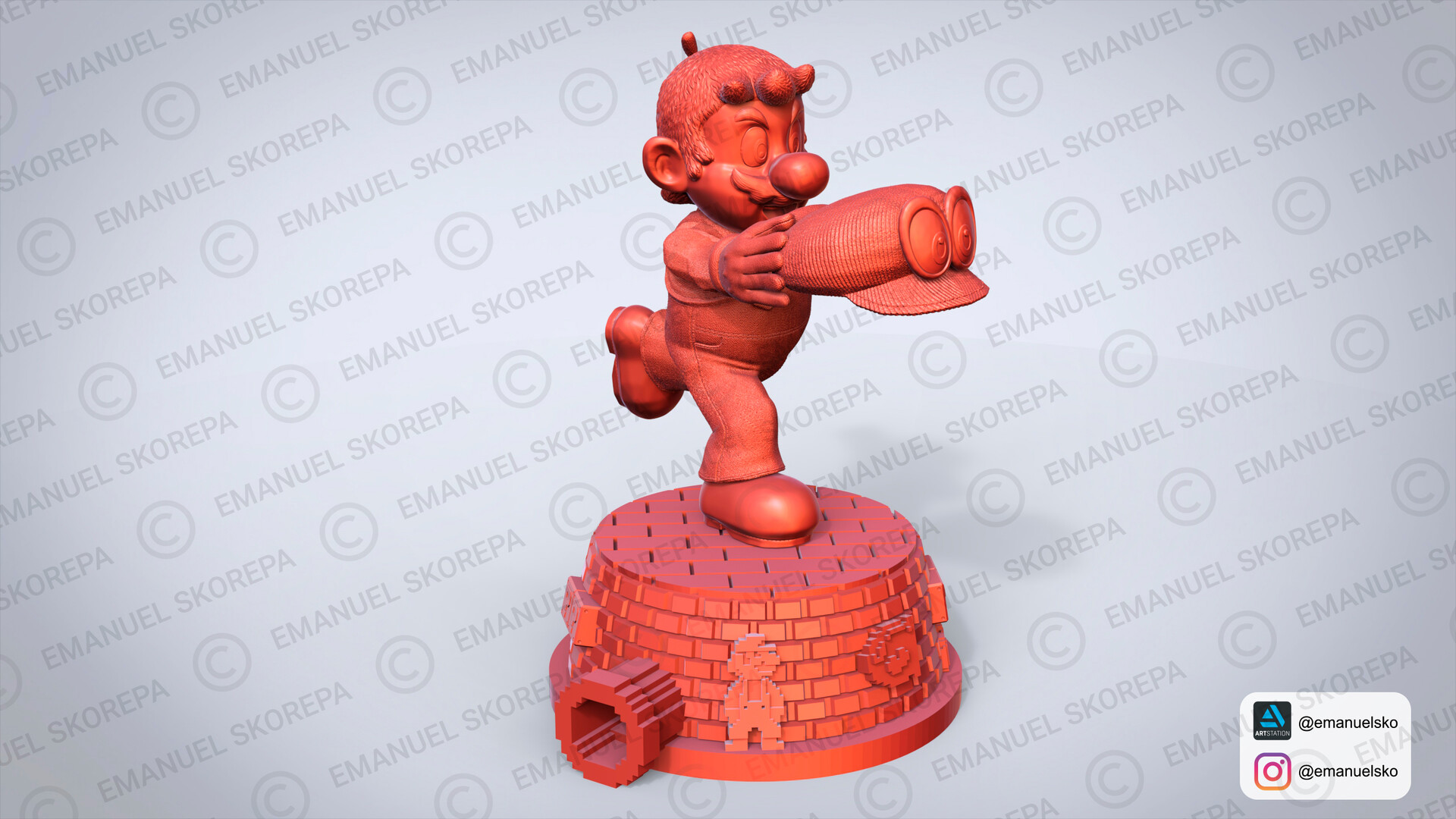 ArtStation - Mario statue (3D print)