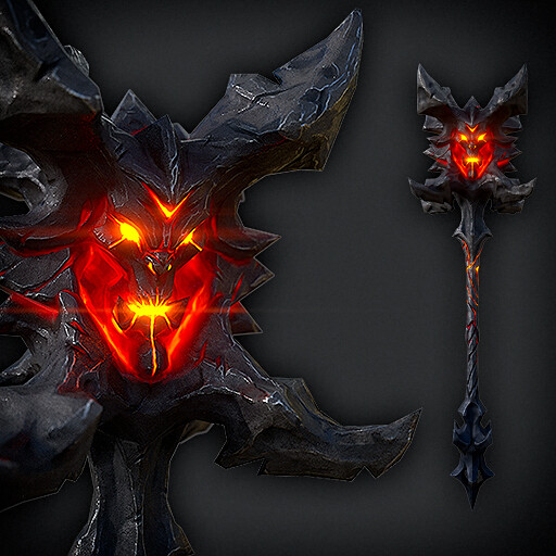 ArtStation - Demonic Iron Mace Weapon