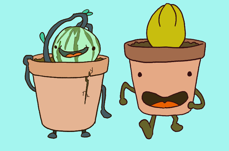 ArtStation - Cartoon Planter Pot Concepts