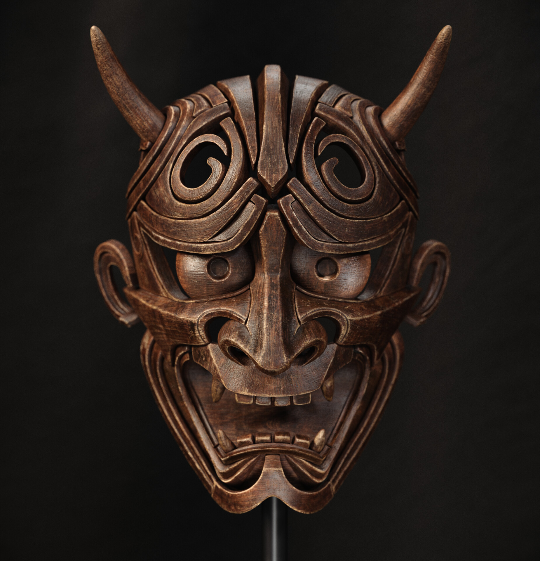 ArtStation - Japanes hannya mask