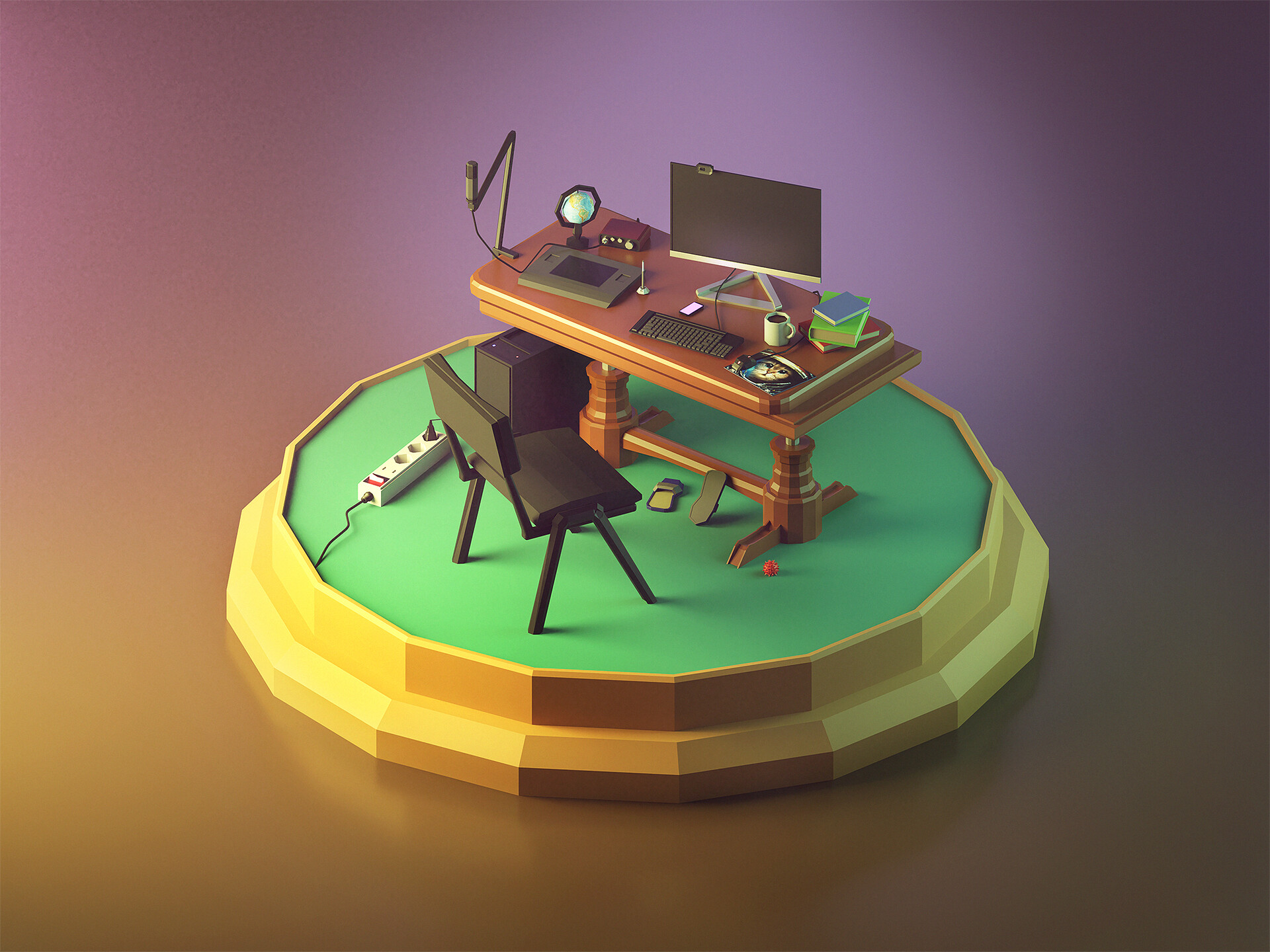 ArtStation - Desktop - 3D illustration