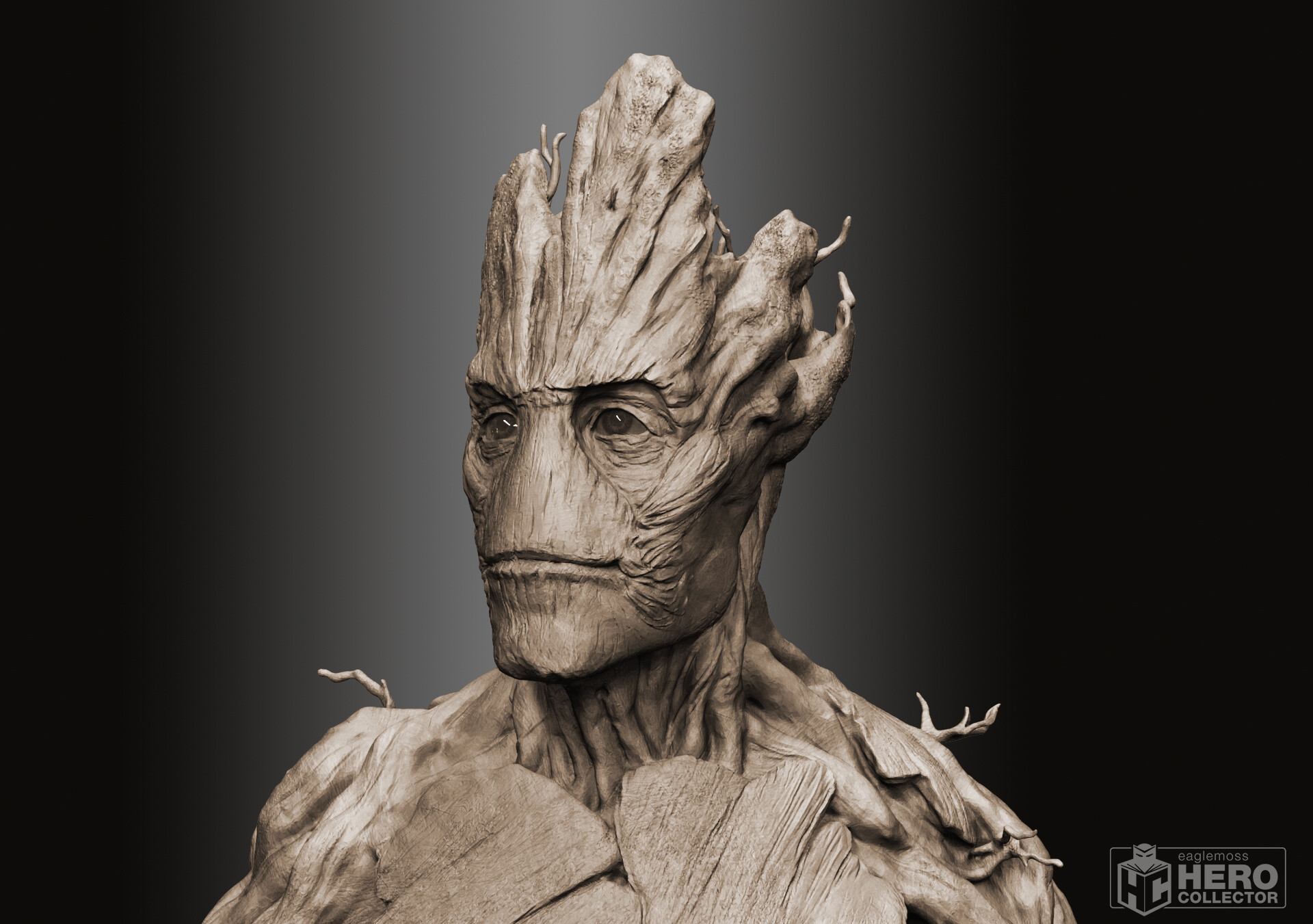 ArtStation - Groot Sculpture. Guardians of the galaxy.