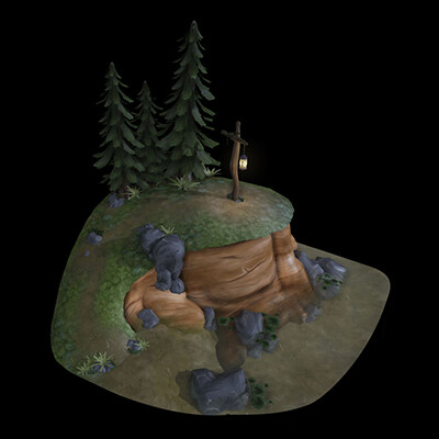 ArtStation - Stylized Hill