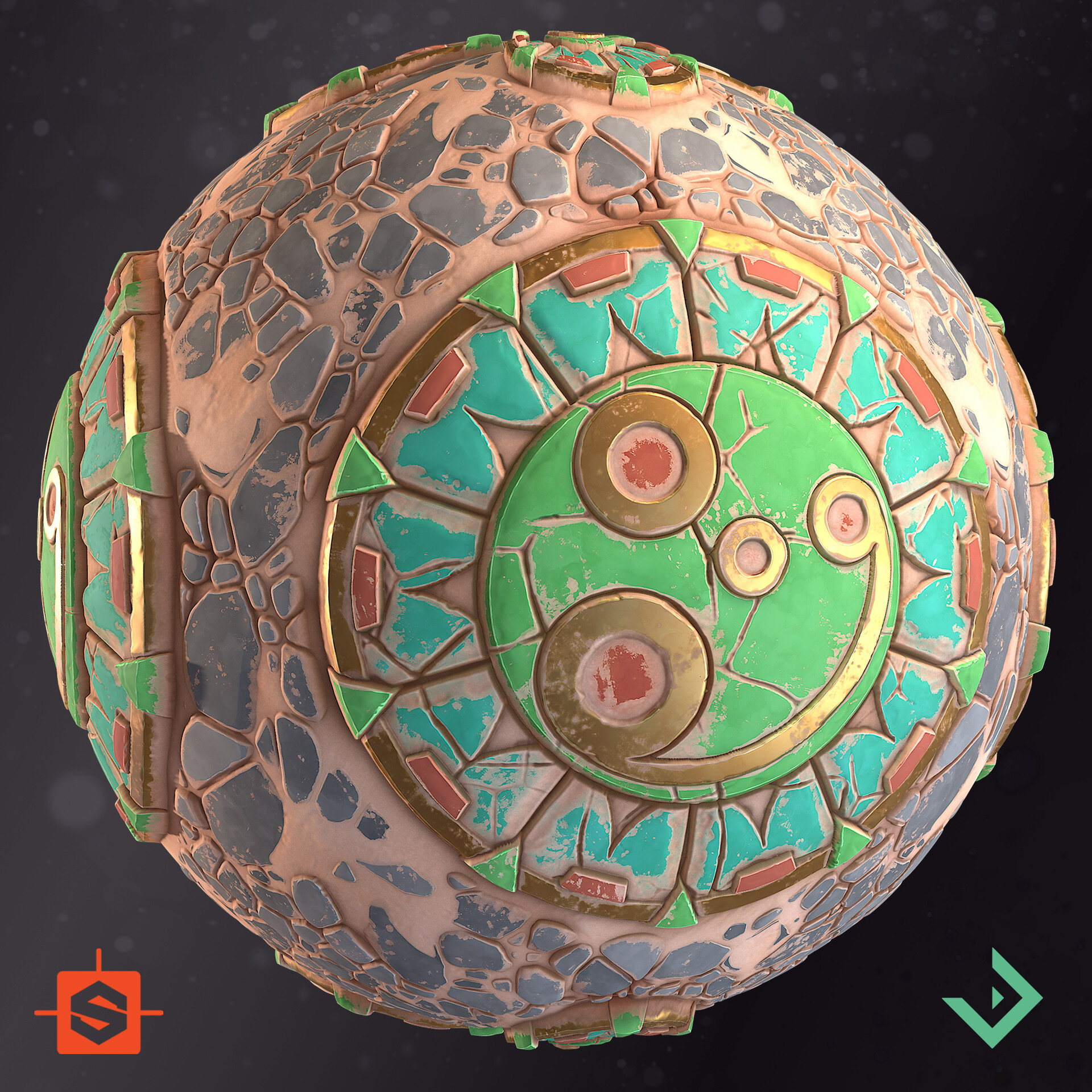 ArtStation - Stylized Floor Platform - Nodevember Entry