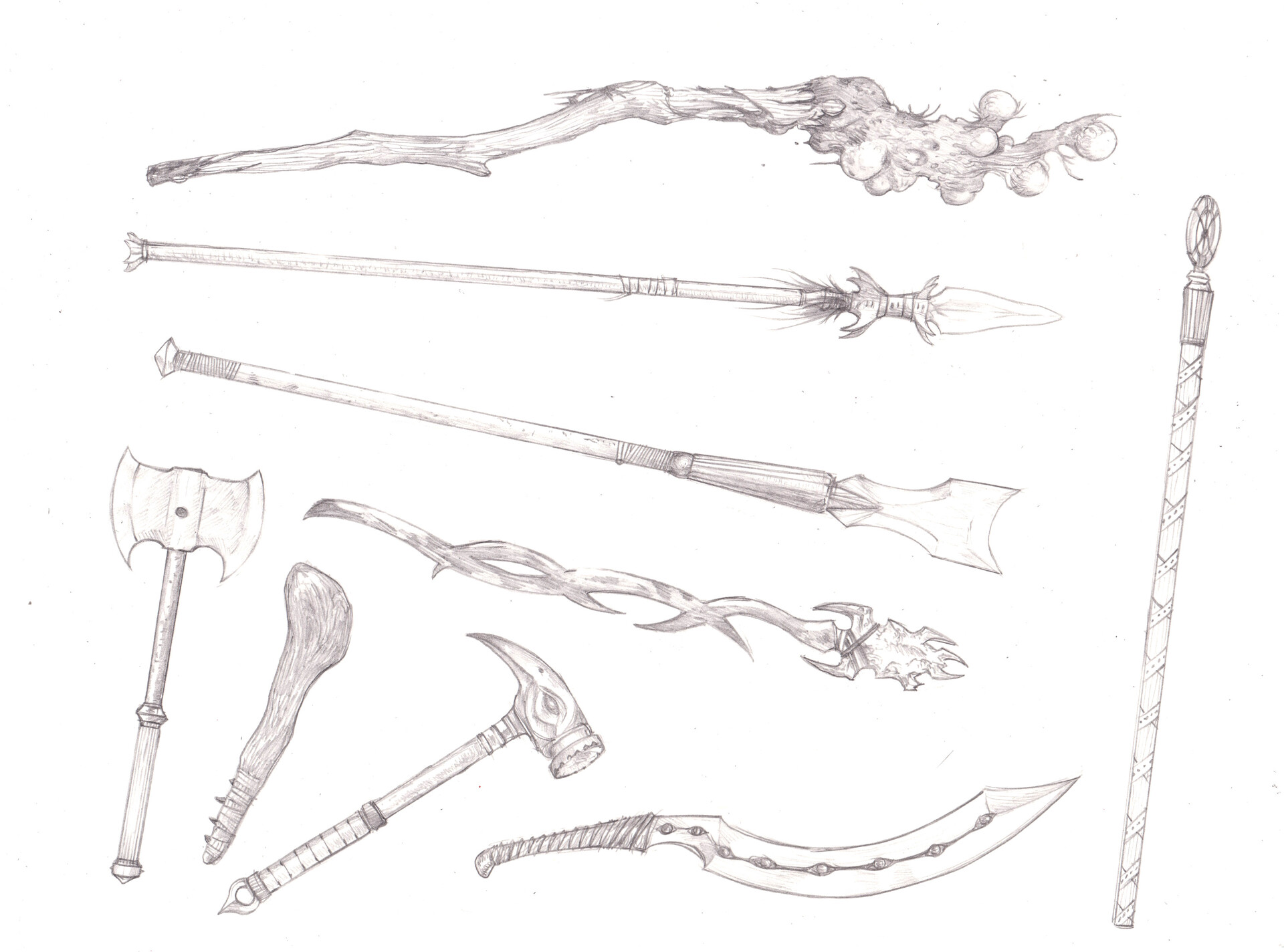 ArtStation - Early Dark Weapons and Items