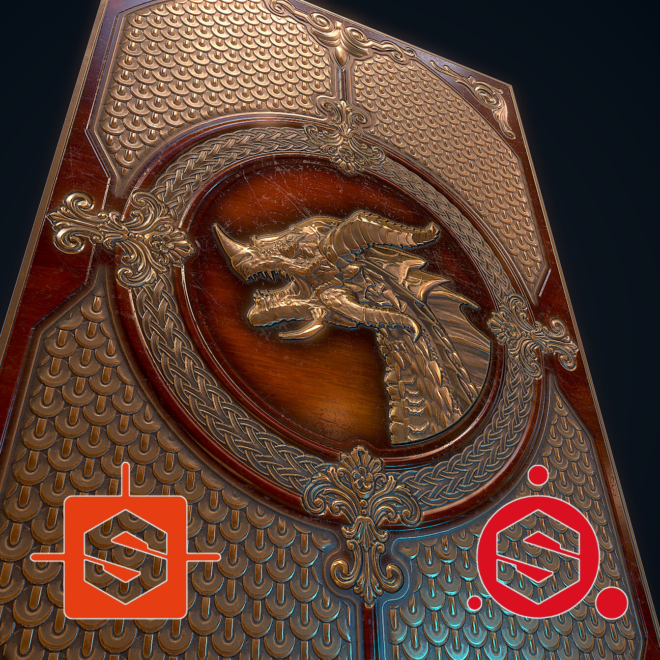 ArtStation - Procedural Dragon Card Design