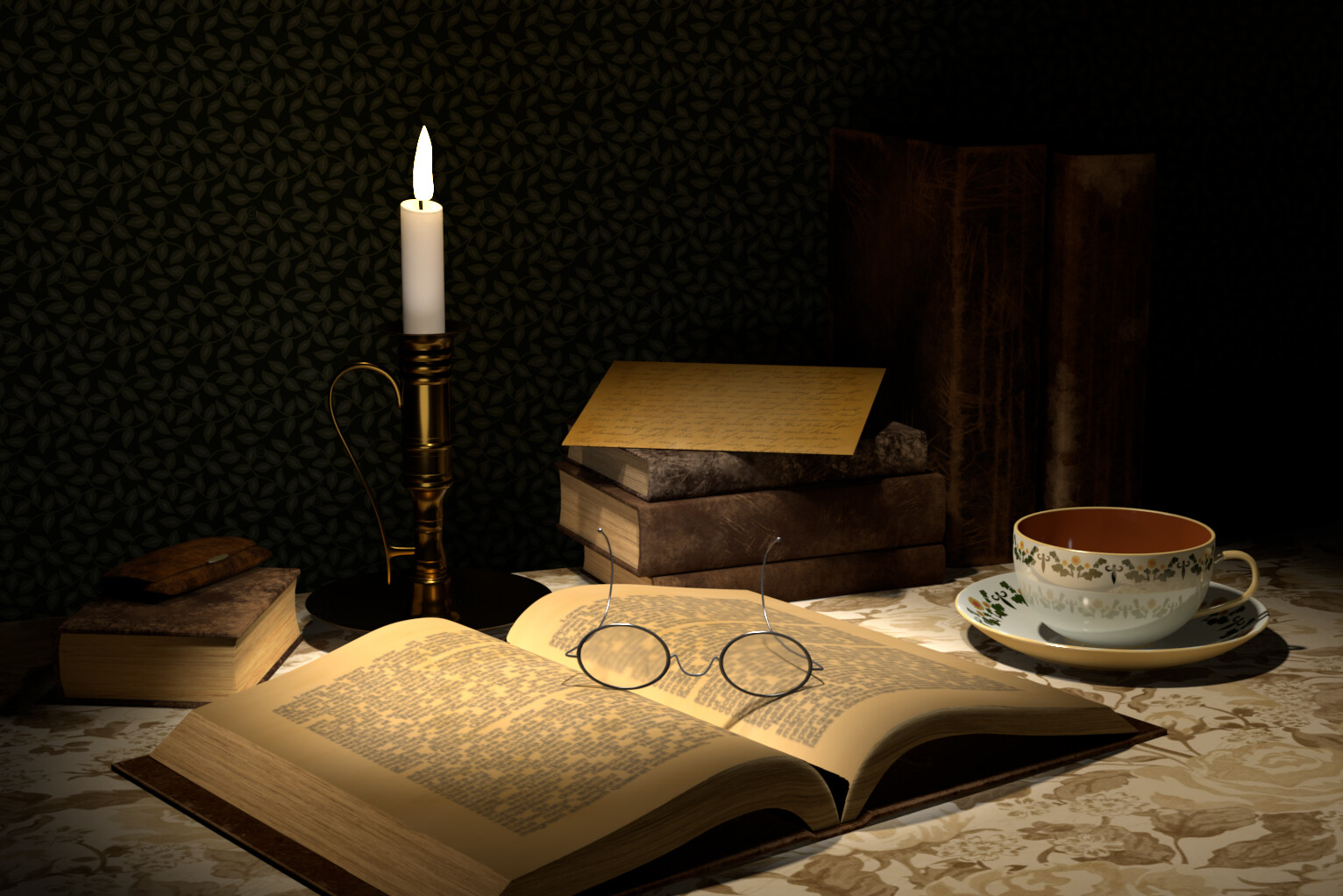 ArtStation - Old Book Scene