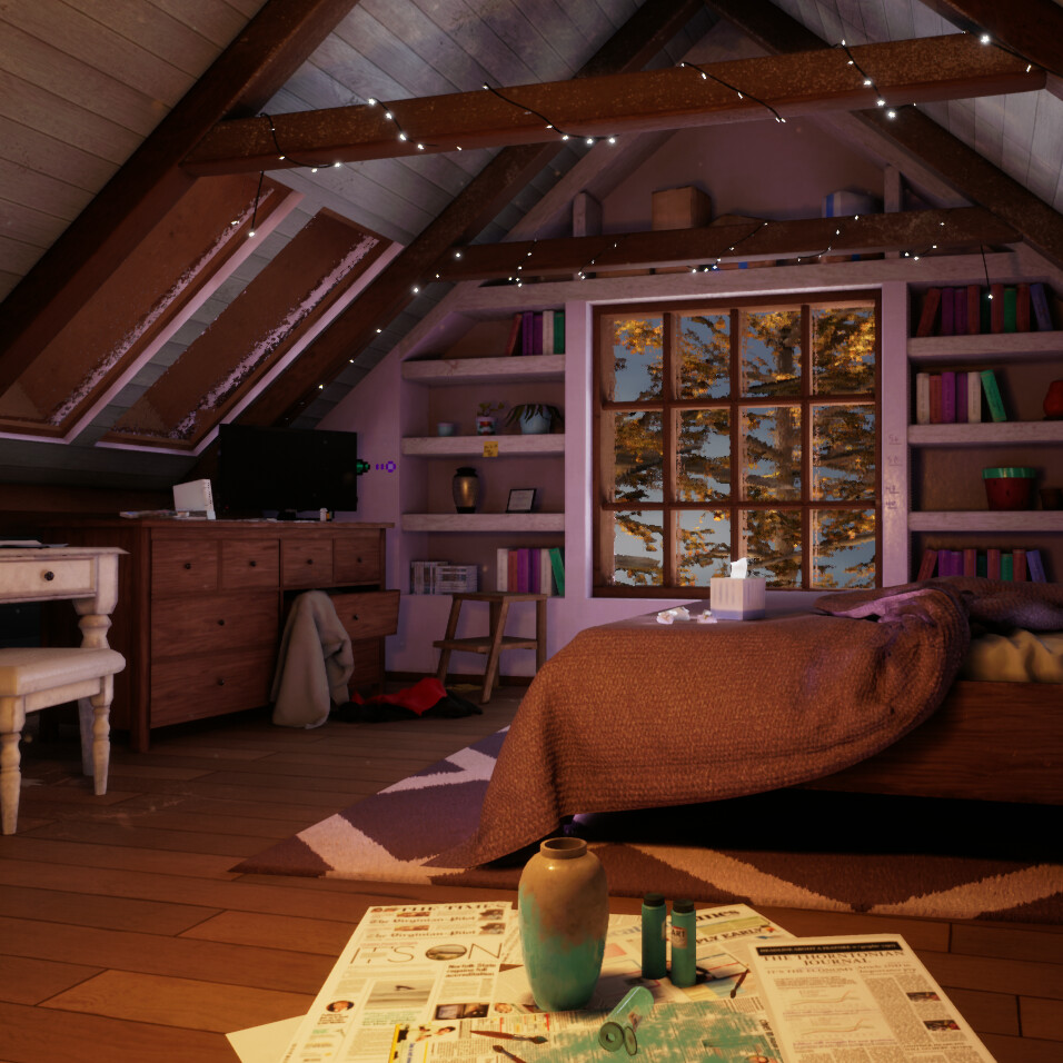 ArtStation - Attic Room: The Perfect Storm