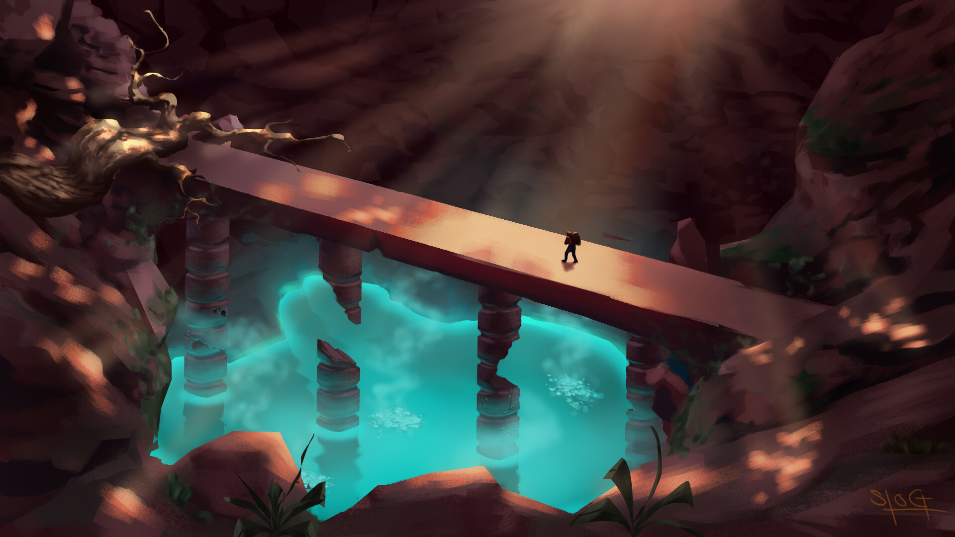 ArtStation - Magic cave concept