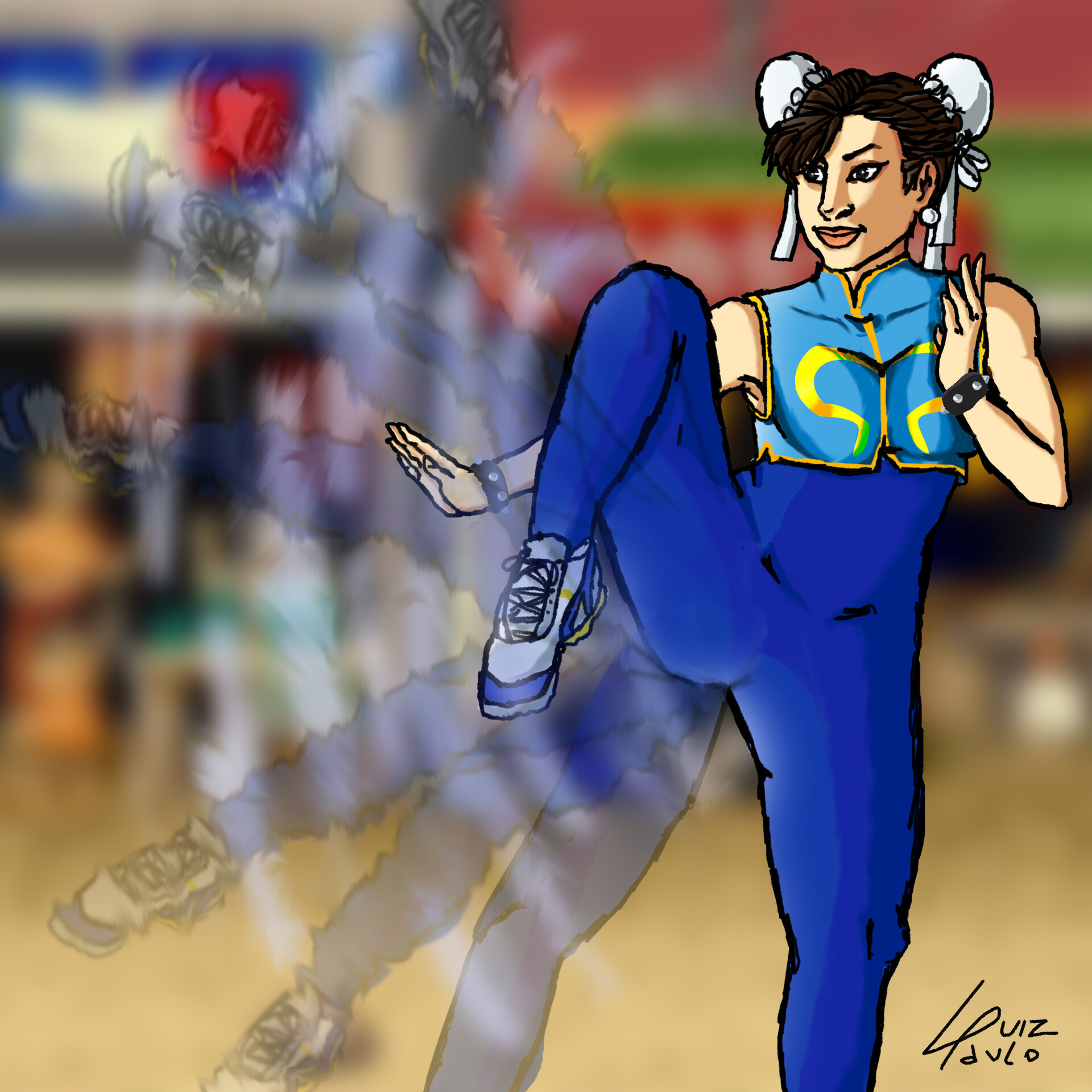 ArtStation - Chun Li Keep on Kicking