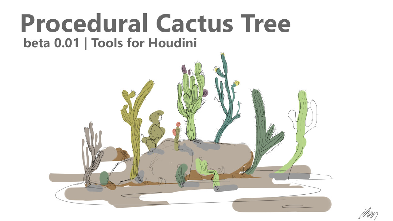 ArtStation - Procedural Cactus Tree beta 0.01 | Tools for Houdini