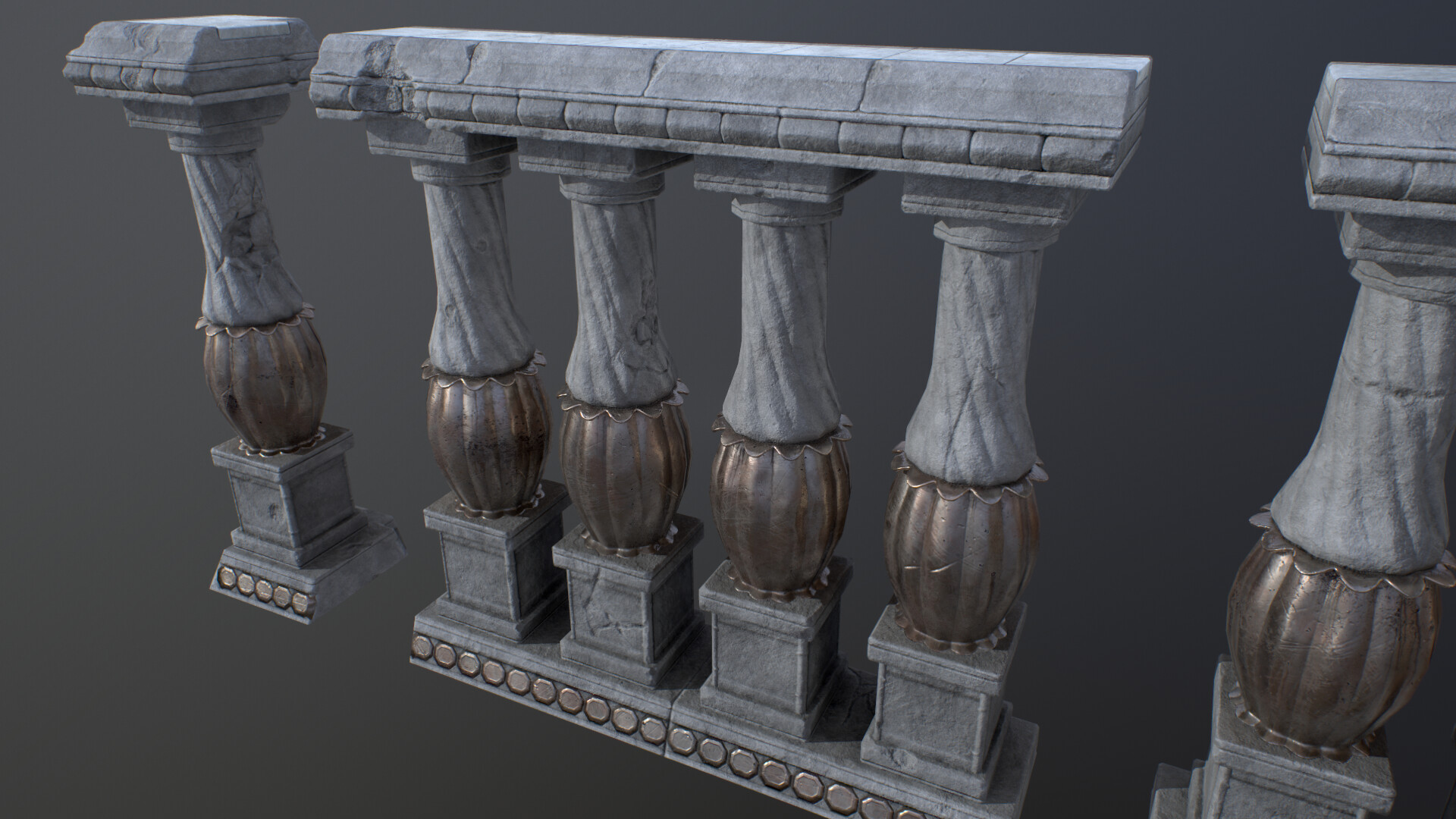 ArtStation - Modular Medieval Stone Fence