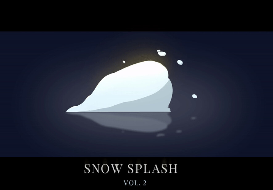 ArtStation - Snow splash frame-by-frame practice (vol. 2)