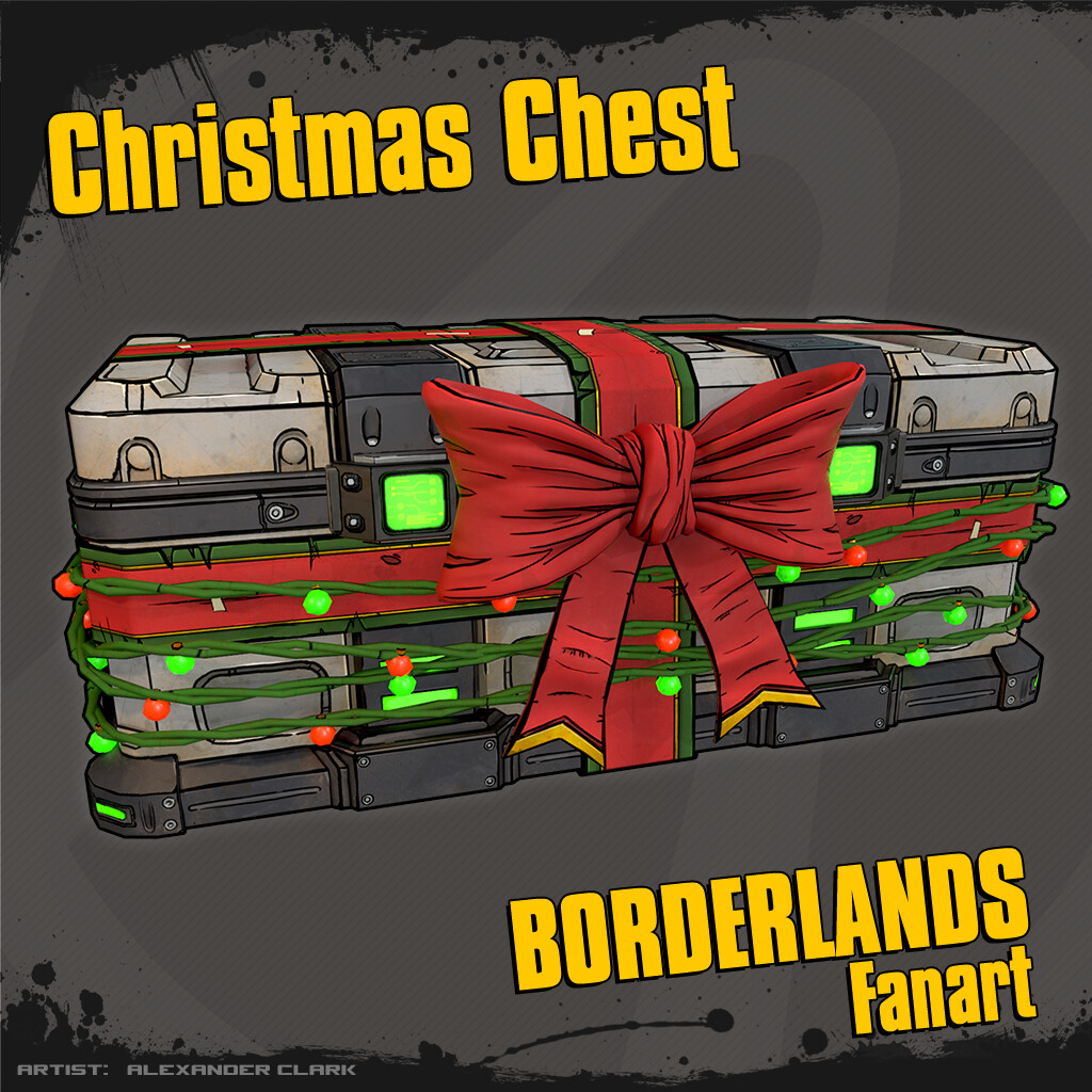 ArtStation - Christmas Chest - Borderlands style