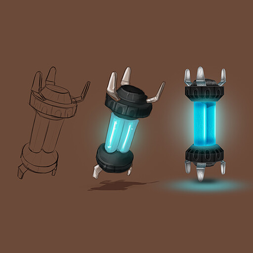 ArtStation - 2D/3D Game-Prop - Energy Core