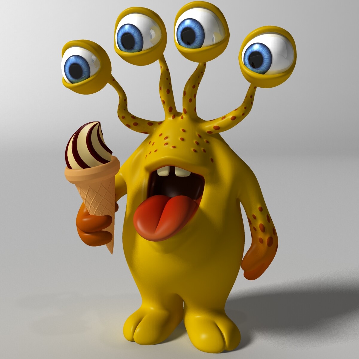 ArtStation - Yellow Cartoon Monster