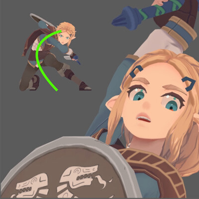 ArtStation - Workflow Breakdown - Attack Animation (Zelda)