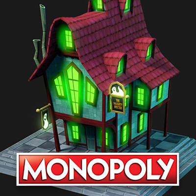 ArtStation - Monopoly: Haunted board buildings