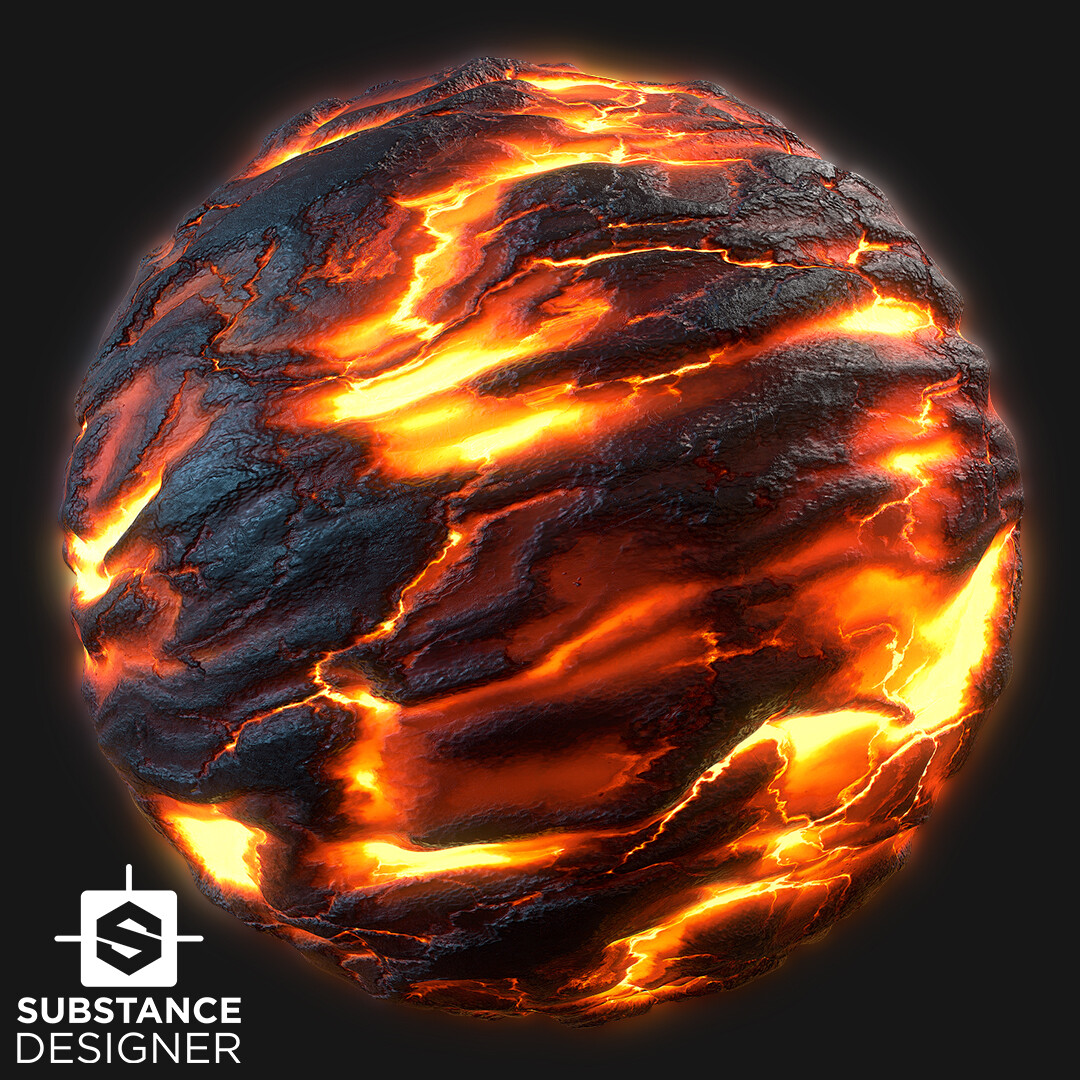 ArtStation - Magma / Lava Material Study