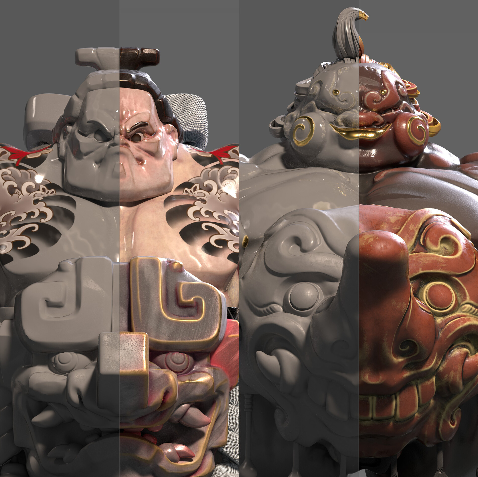 ArtStation - Sumo | Character Design | Graphic Language Square | Circle