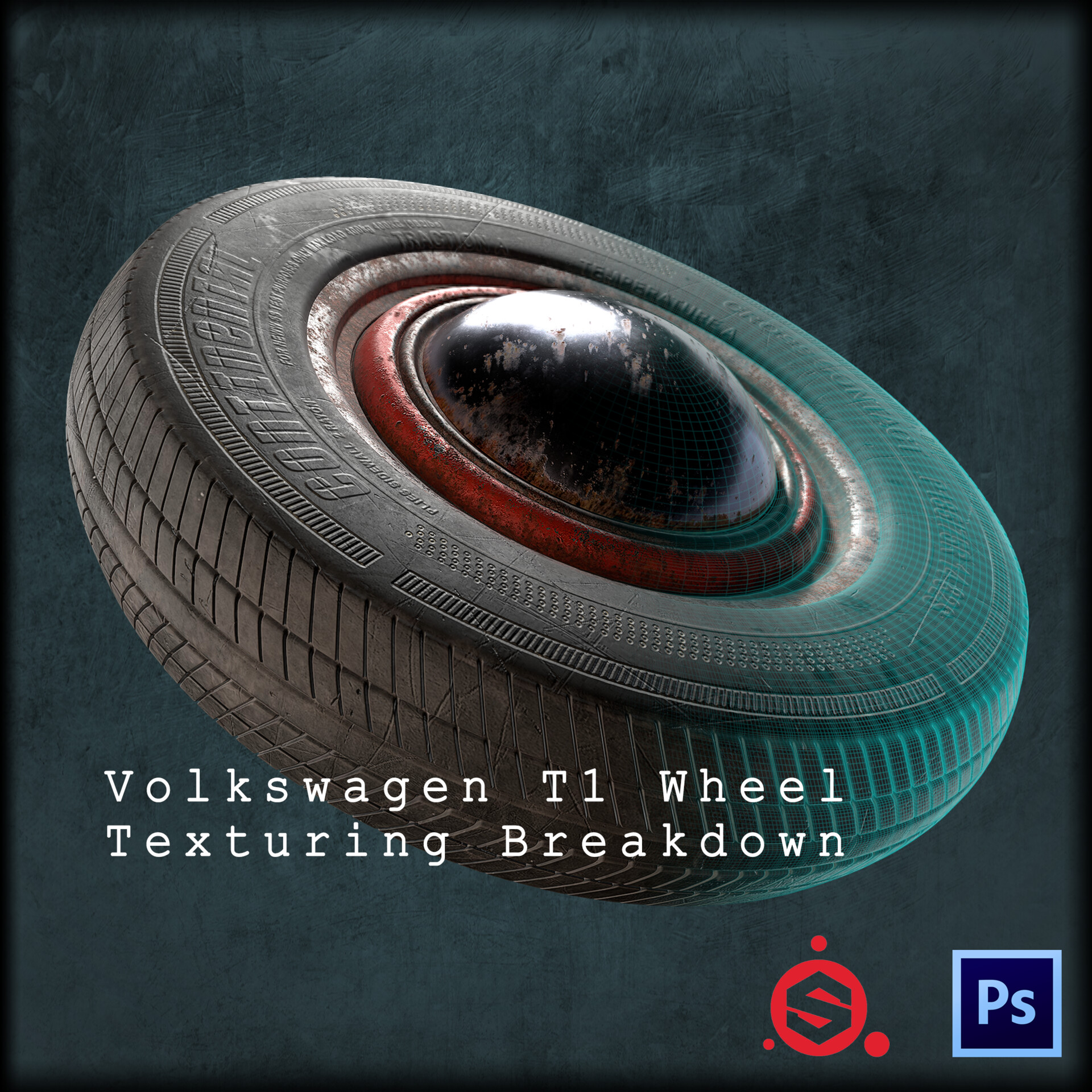 ArtStation - Volkswagen T1 Wheel