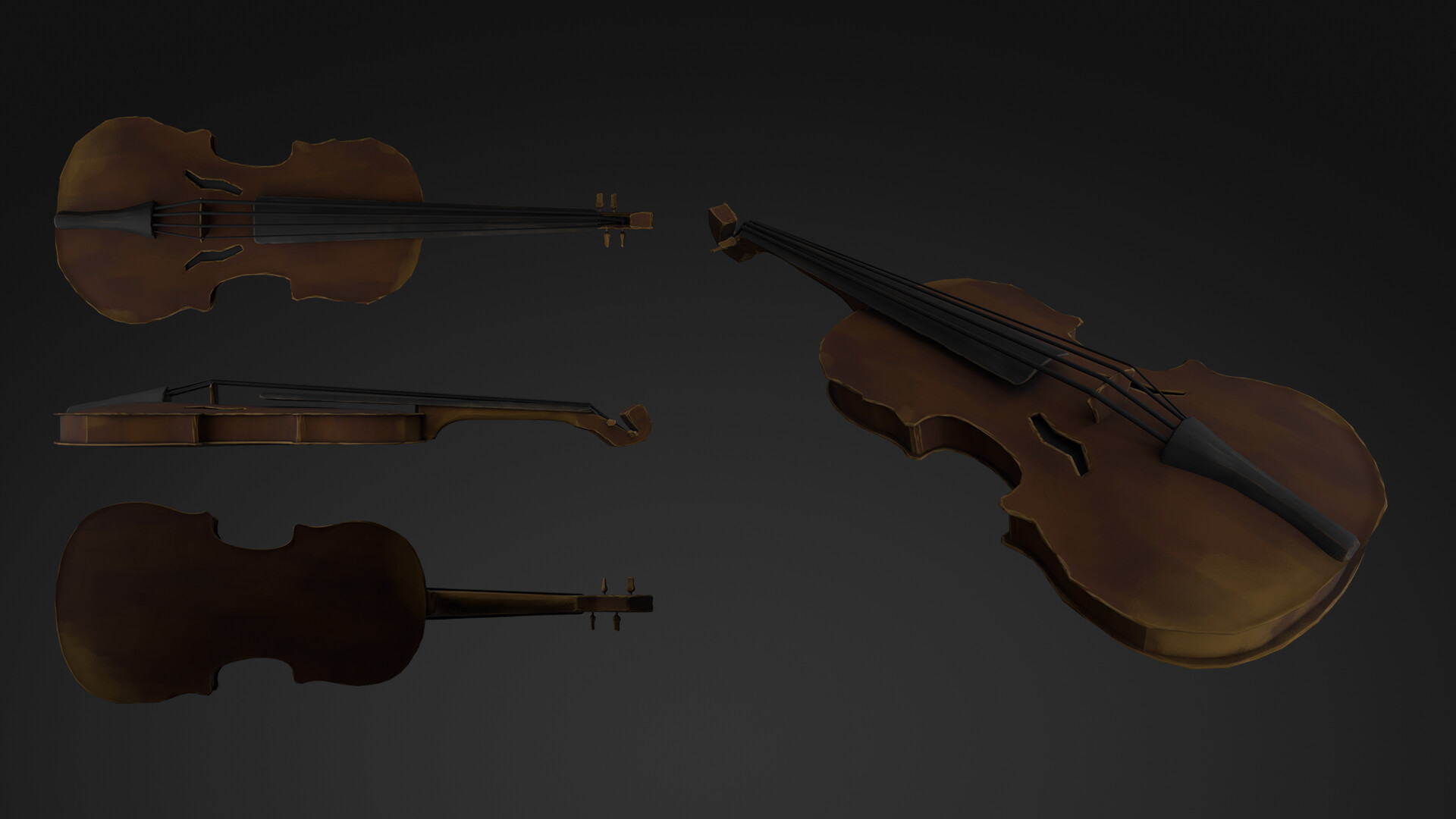 ArtStation - Stylized Violin with props