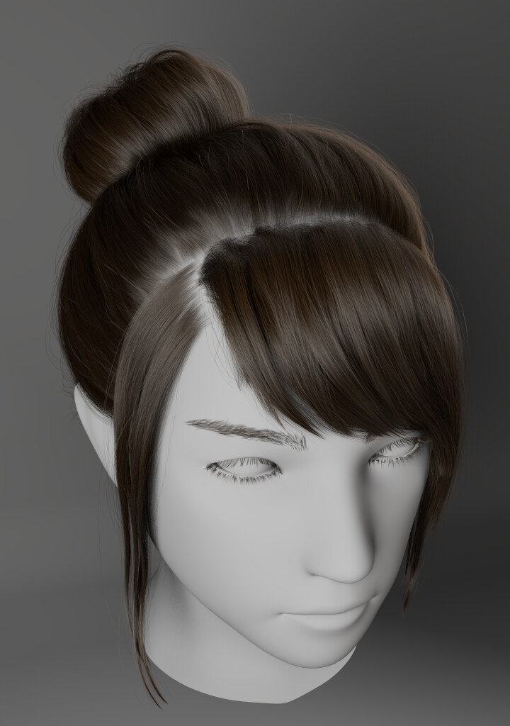 ArtStation - Bun hairstyle