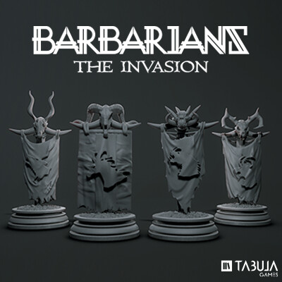 ArtStation - Barbarians The invasion miniatures: Clan Banners