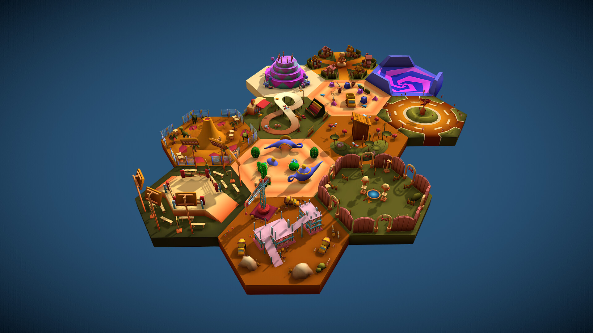 ArtStation - Toy Thieves: Modular Environment Hexes