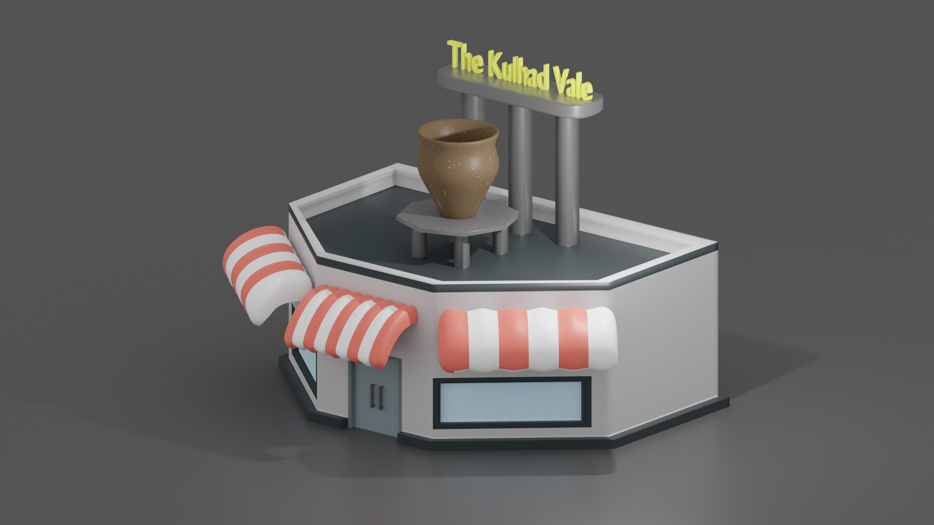 ArtStation - A low poly Tea Cafe