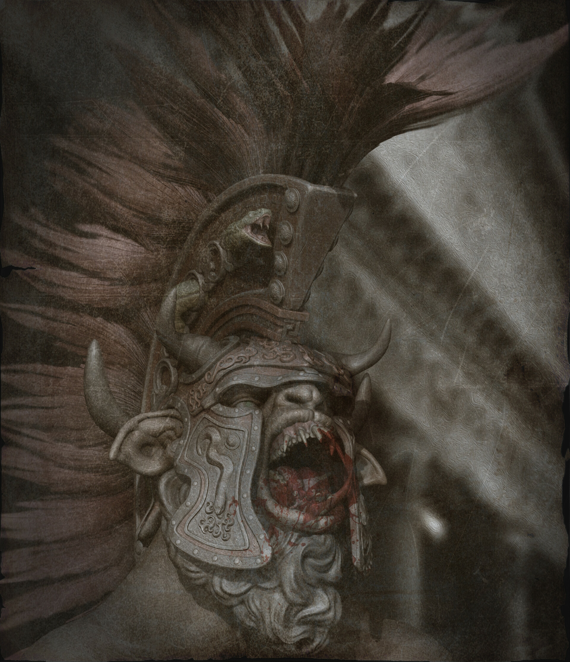 ArtStation - Monster bust, based on a Medusa guardian