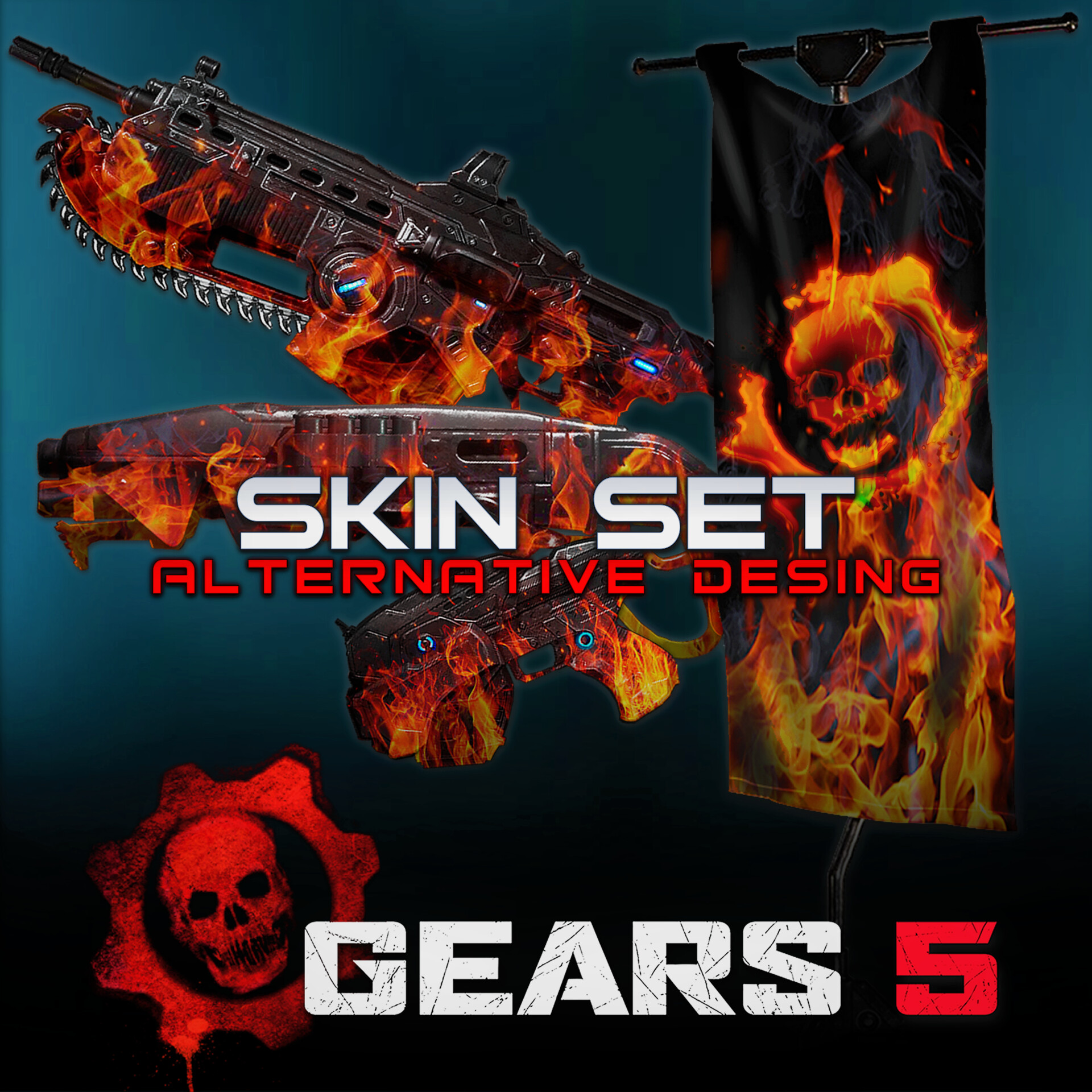 ArtStation - Gears 5 | Skin Set: Fire | Alternative Desing, Concept Art