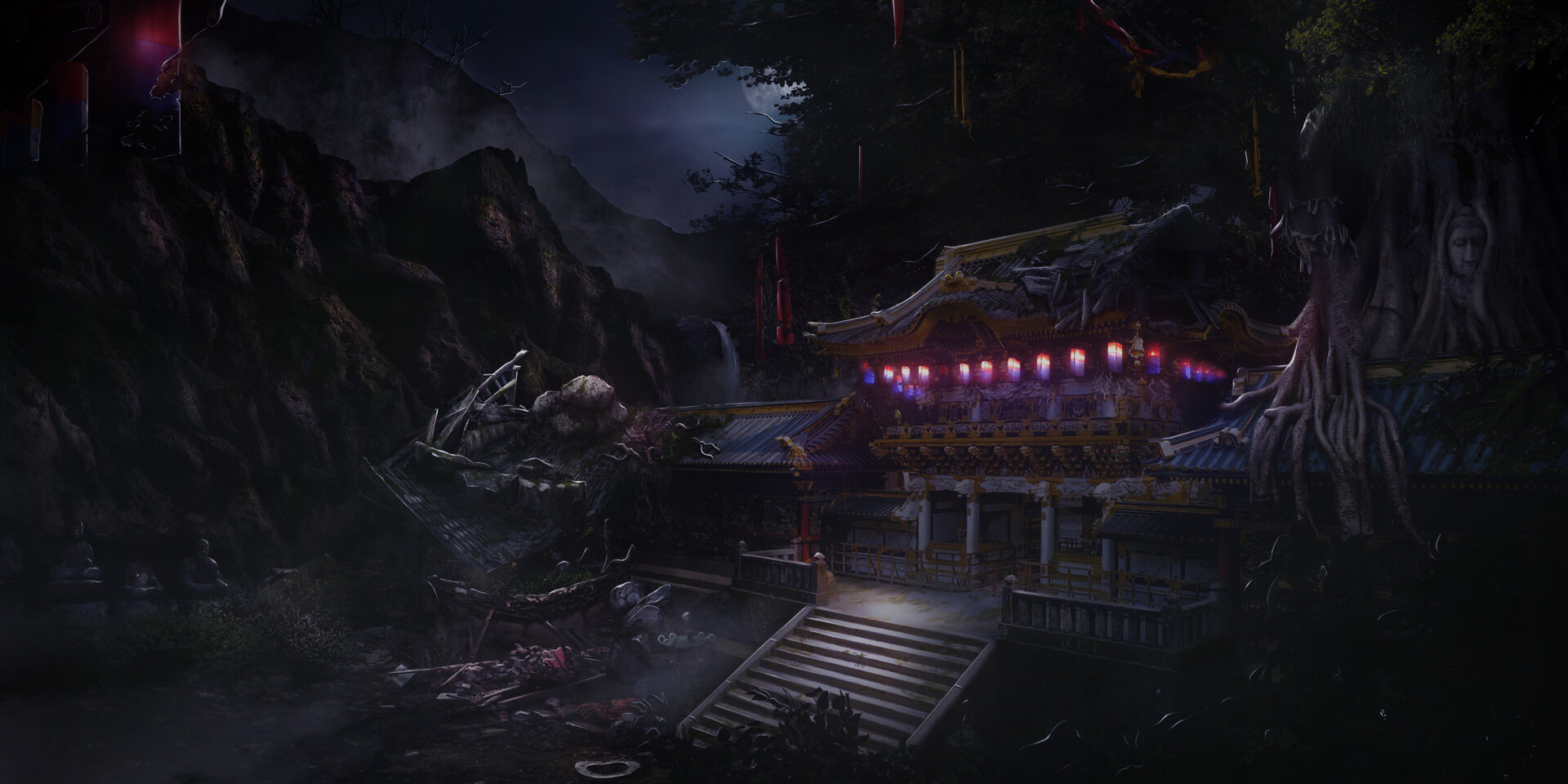 ArtStation - Matte Painting - Final Term 'Horror'