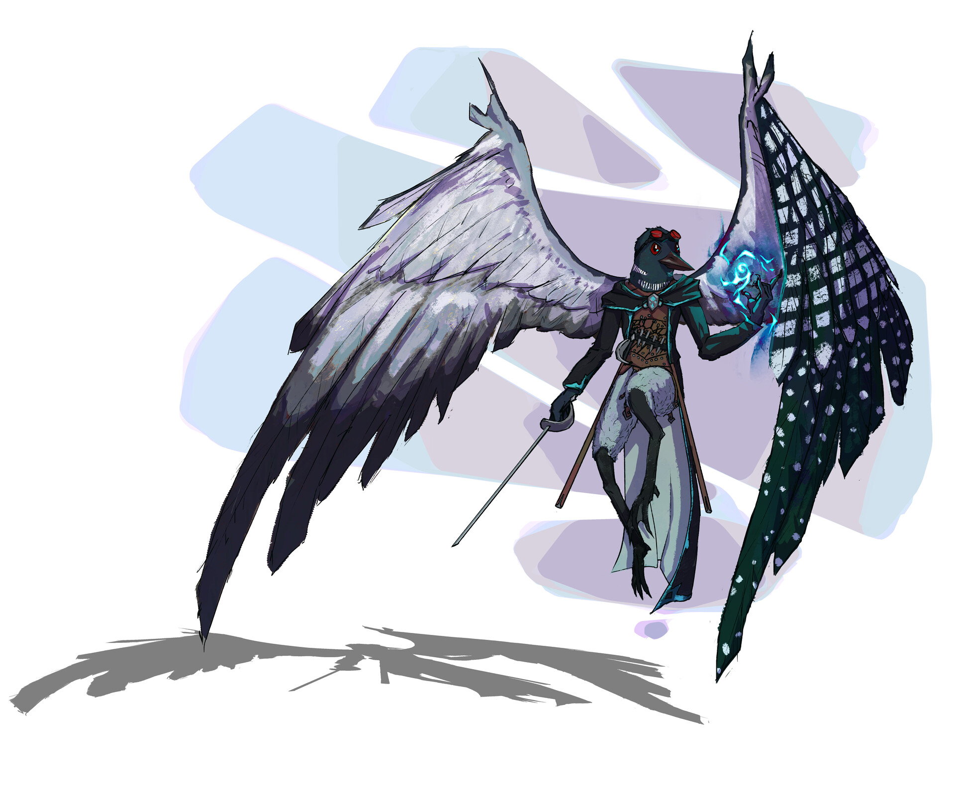 ArtStation - DnD Character Commission - Aarakocra Rogue (Warlock subclass)