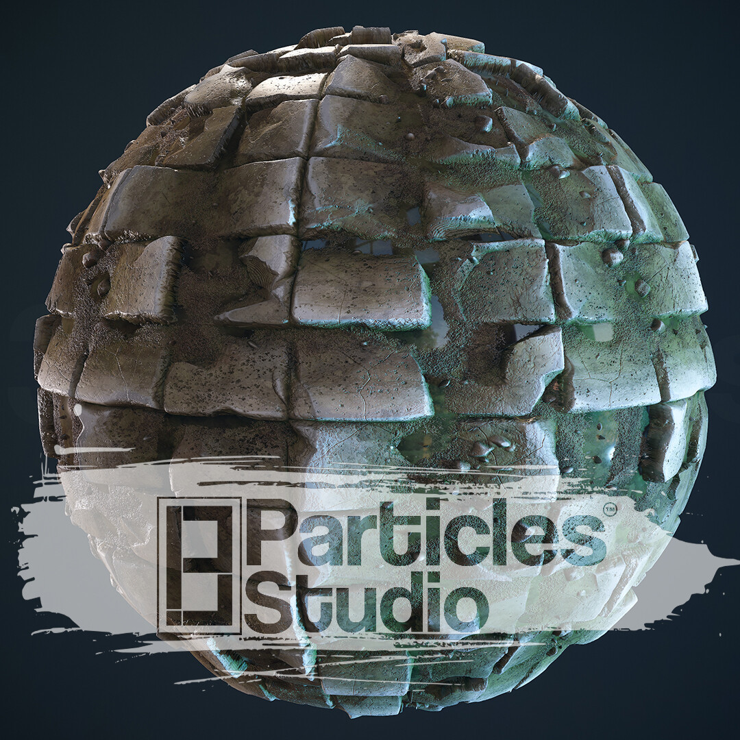 13 Particles Studio - Wet Stones Procedural Texture
