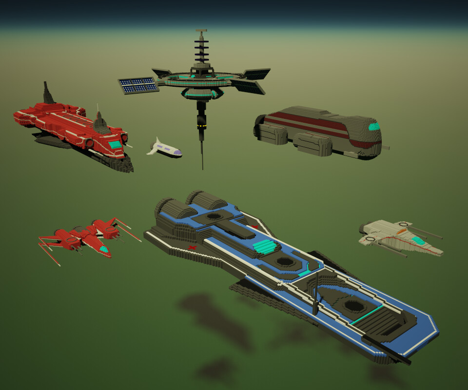 ArtStation - Voxel Spaceships