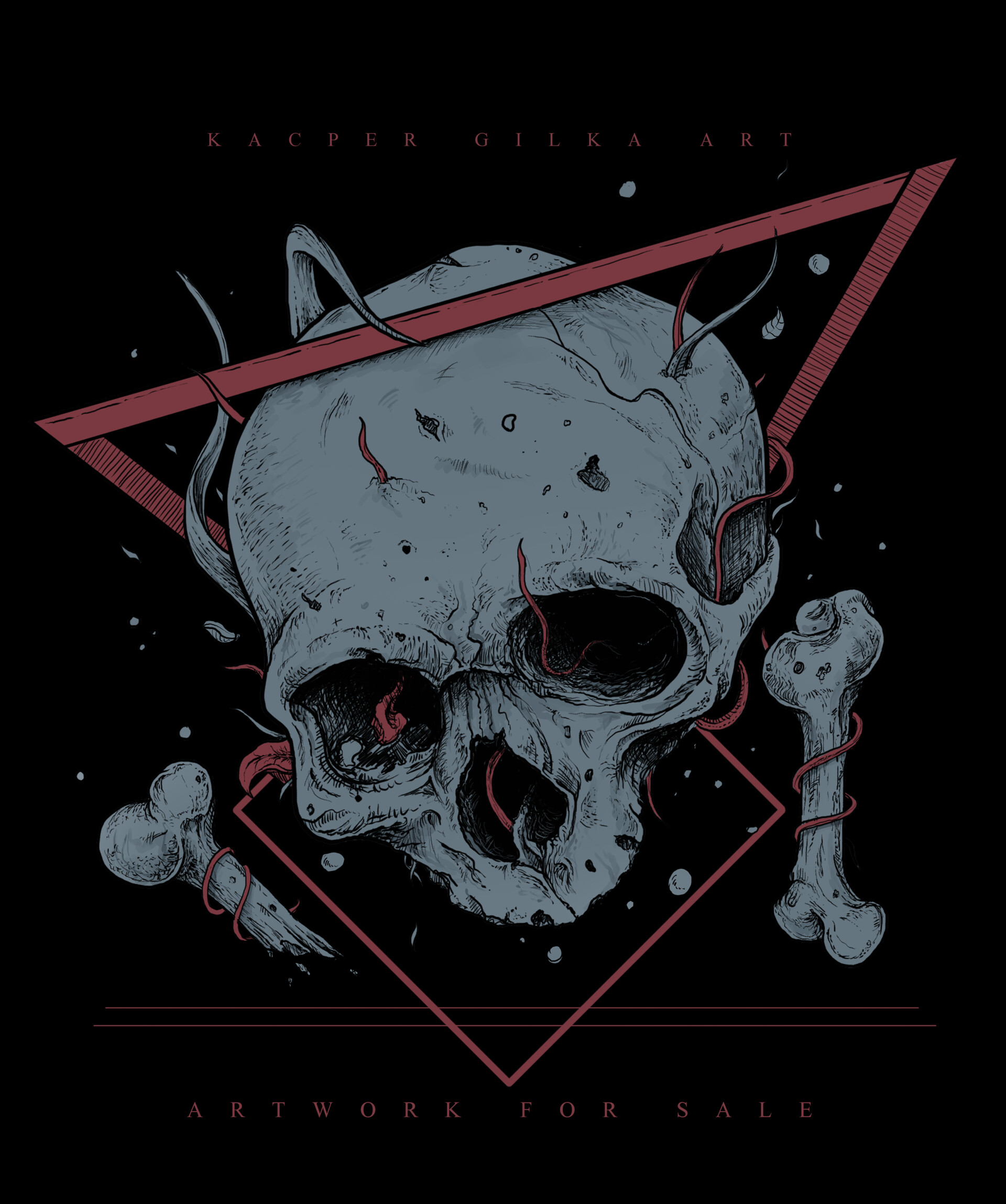 ArtStation - Skull "Drowning" - Artworks Usage Rights Sold