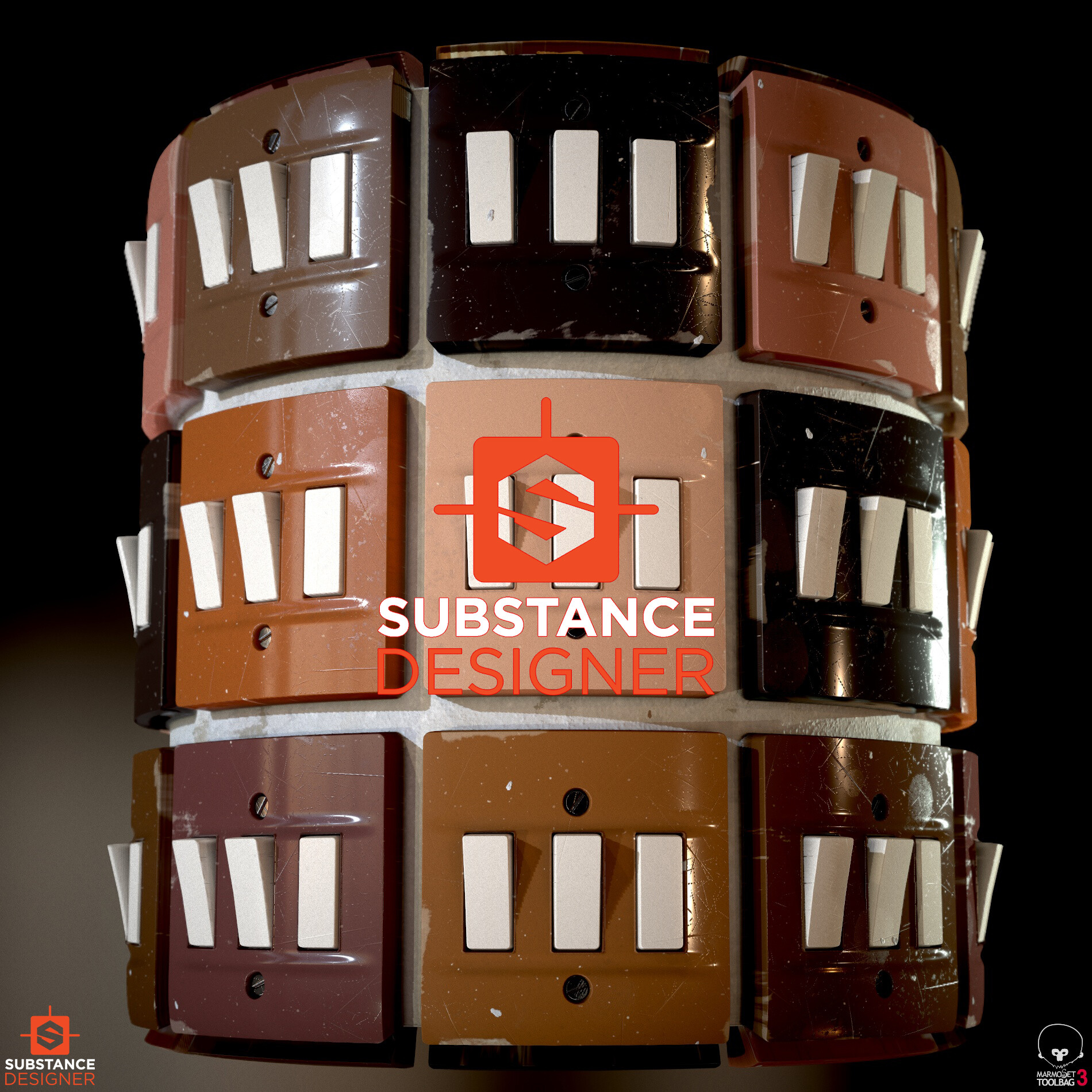 ArtStation - light switches material