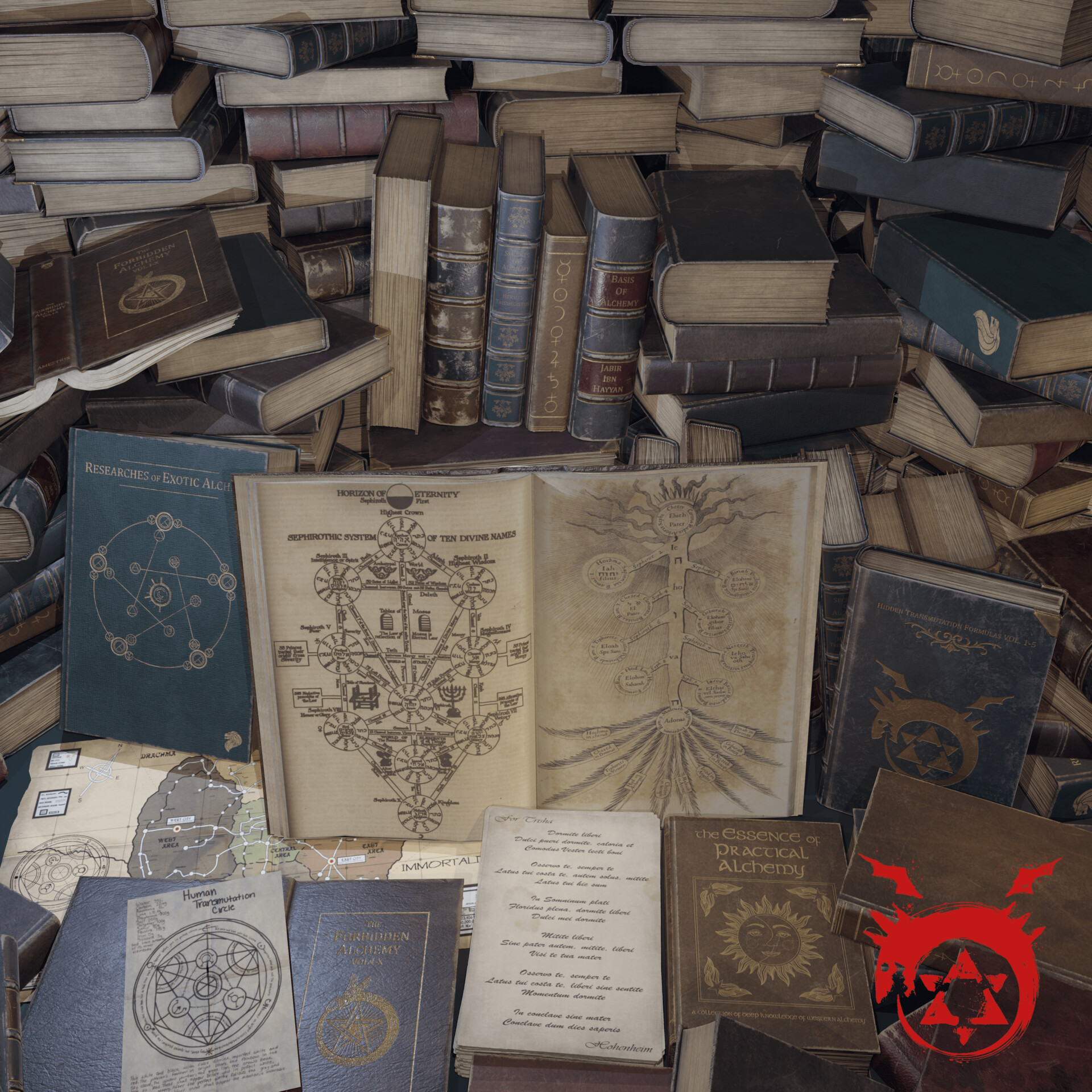 ArtStation - FMA | Old Alchemy Books