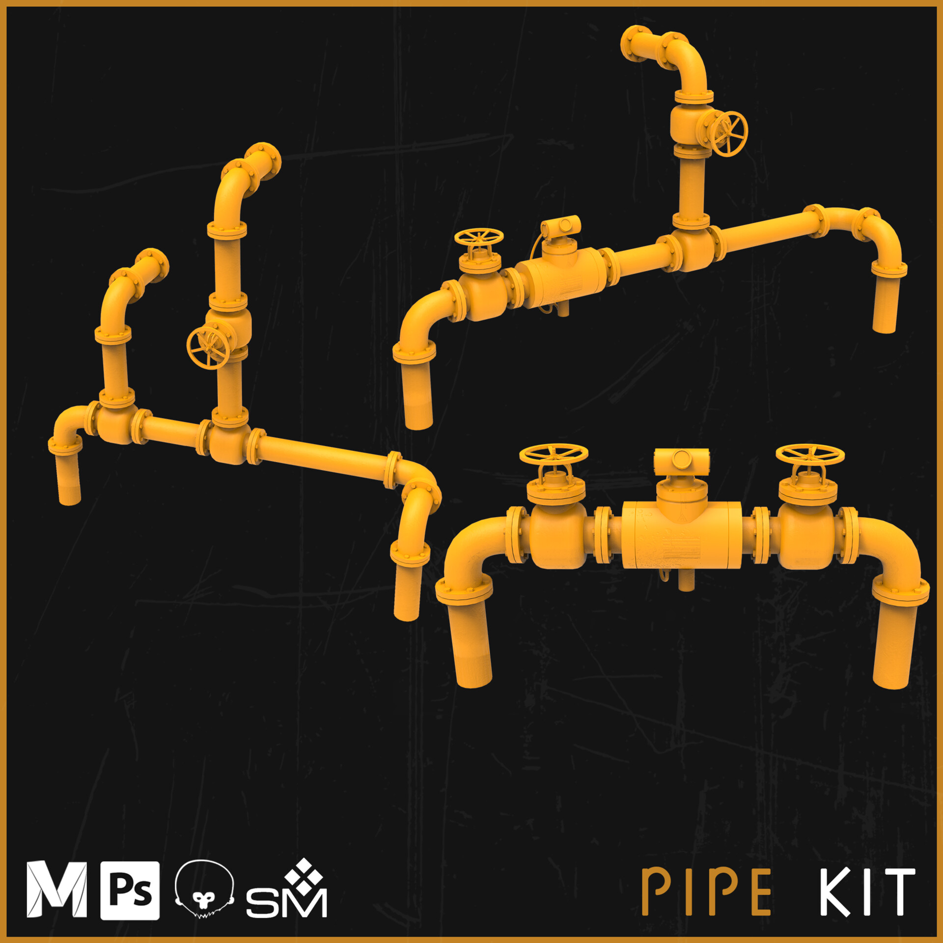 ArtStation - Modular Pipe Line Kit
