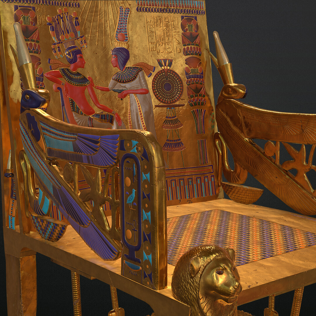 ArtStation - Tutankhamun's Gold Throne