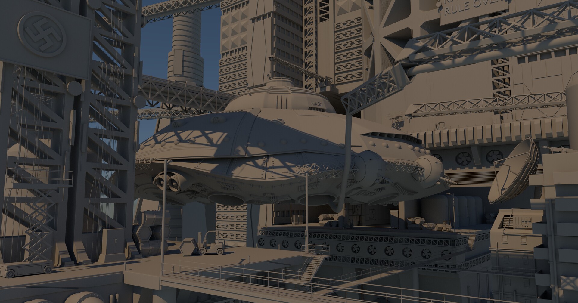 ArtStation - Back ground modeling.