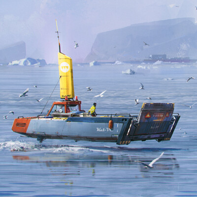 ArtStation - Hoverbarge & orcas