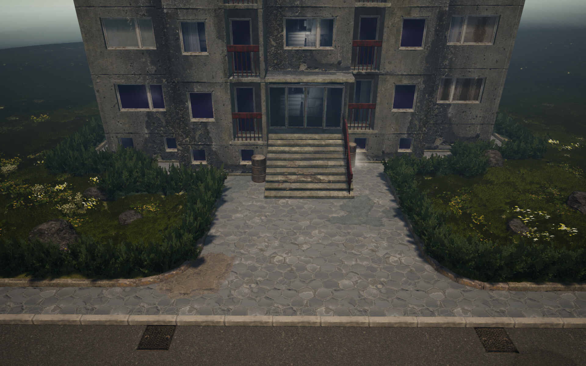 ArtStation - concrete modular building 01